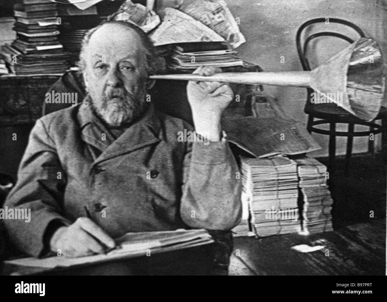 Konstantin Tsiolkovsky the pioneer of cosmonautics with a hearing aid ...