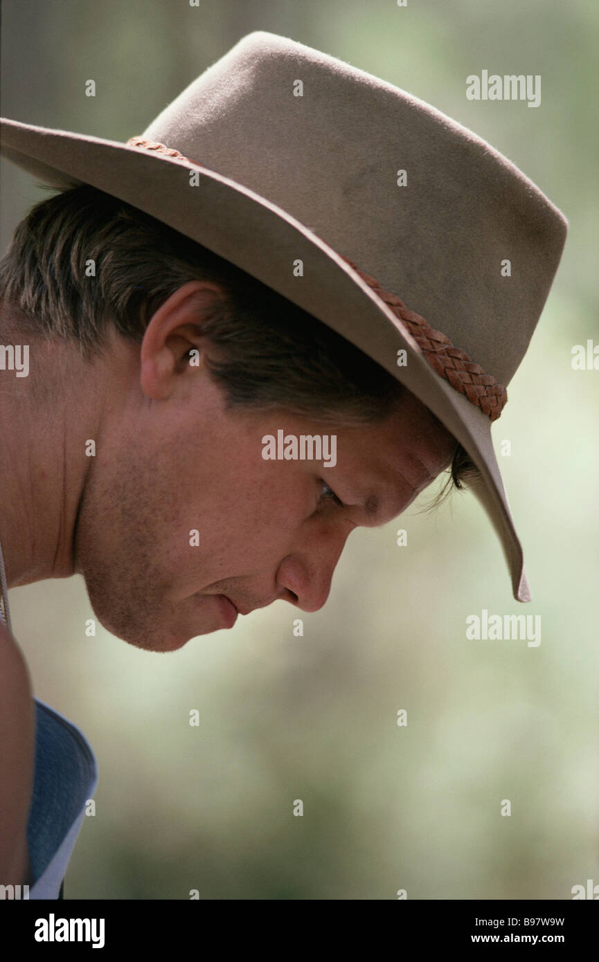 Cowboy profile face hi-res stock photography and images - Alamy