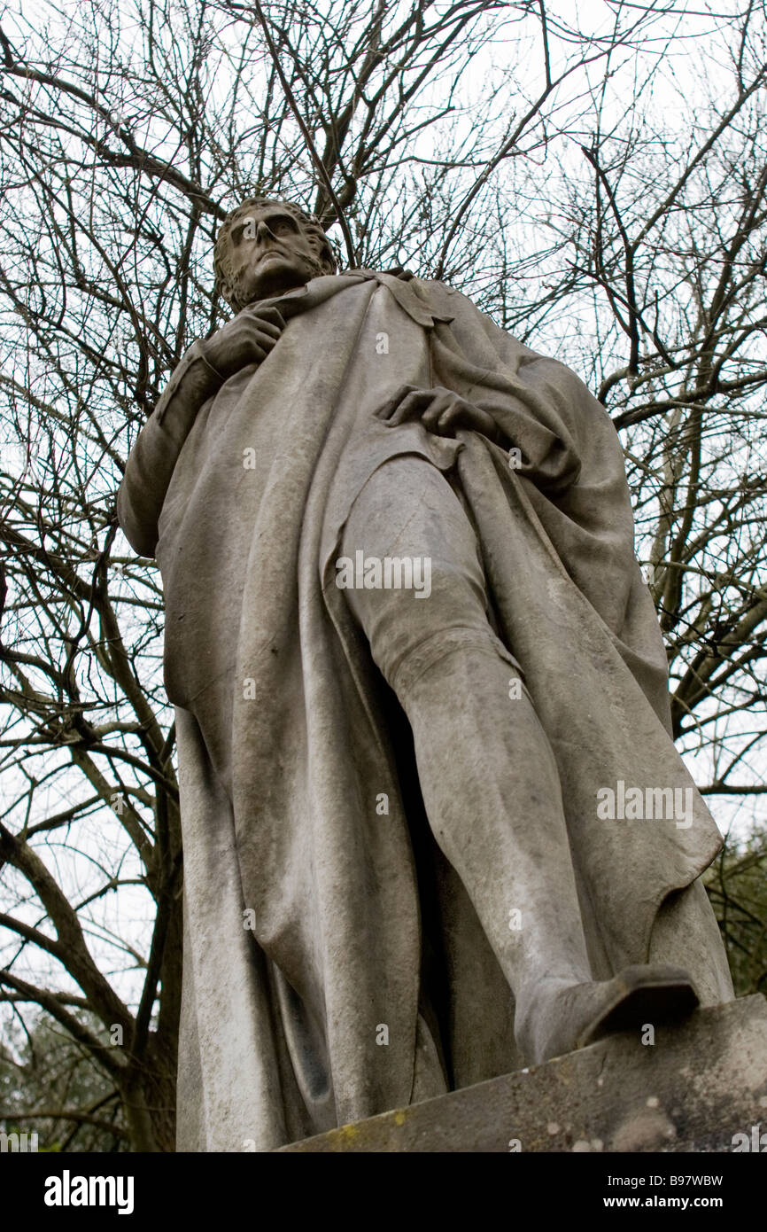 Statue outside the former magistrates court in Exeter city center Stock ...