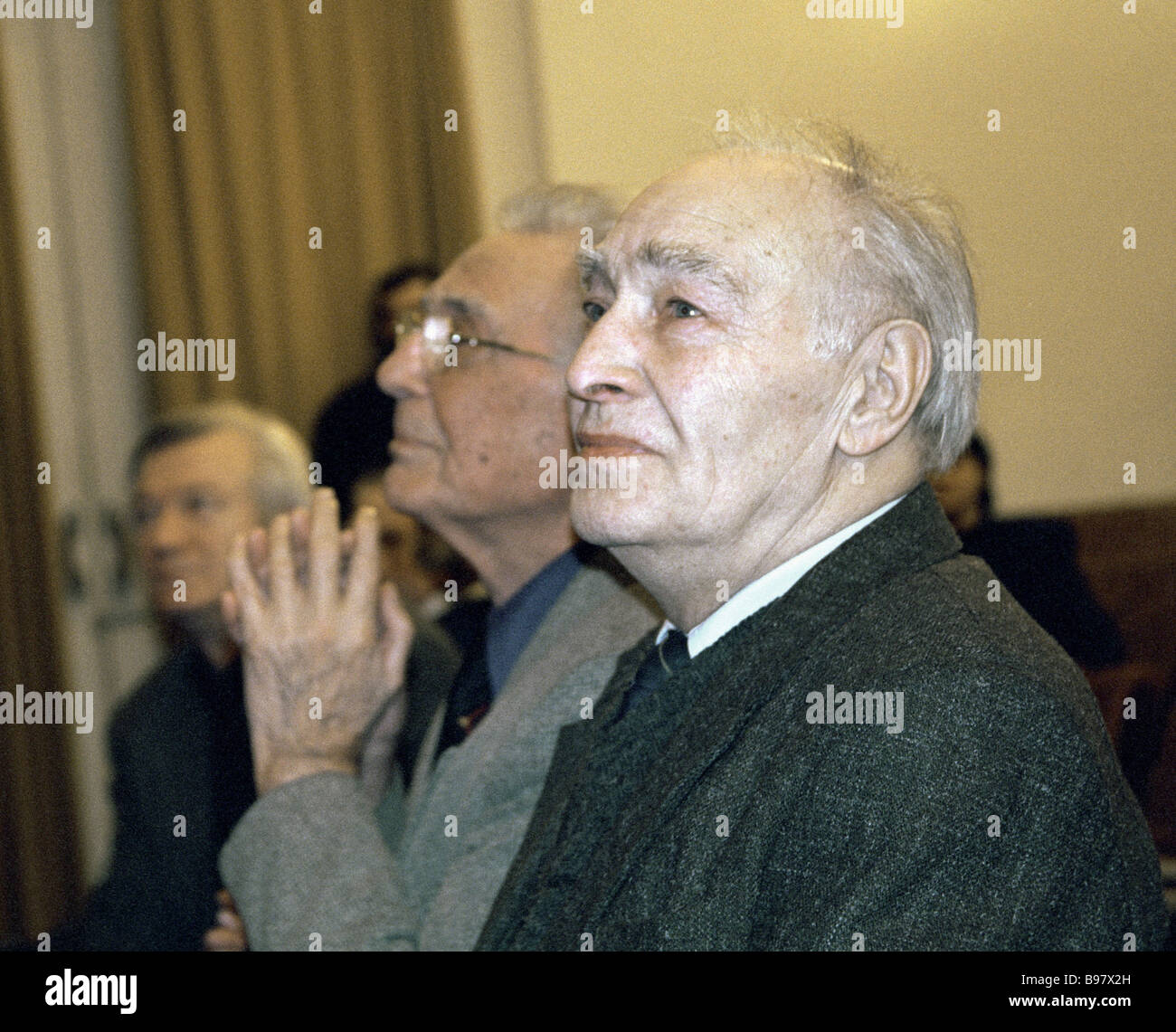 Actors Vyacheslav Tikhonov right and Yevgeny Matveev left at Cinema ...