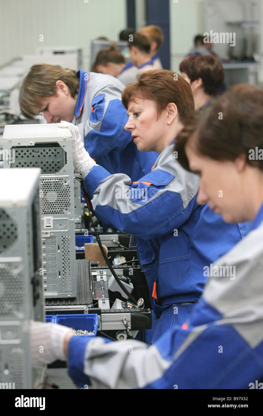 A plant assembling computers opened by the Russian company Kraftway in ...