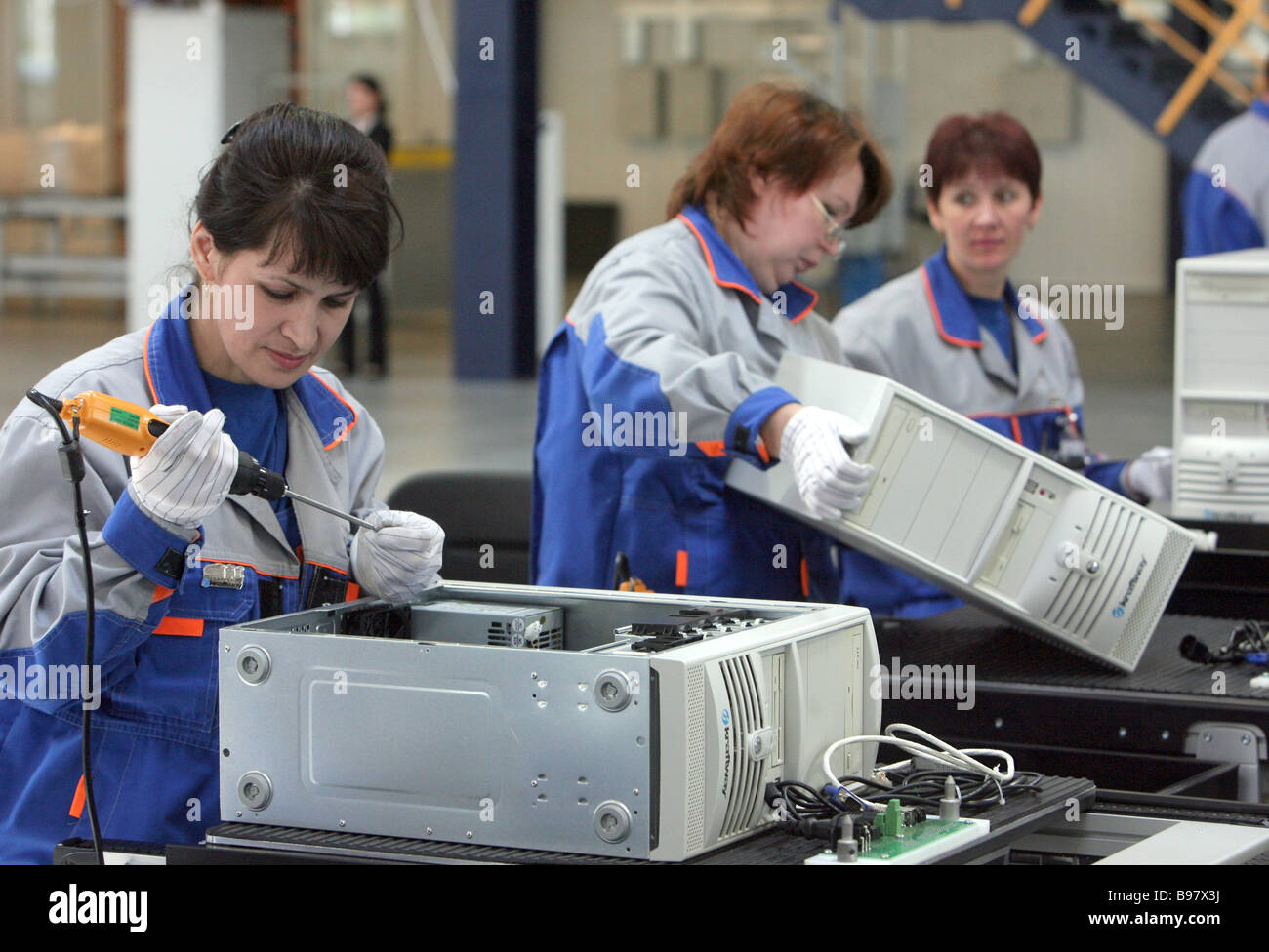 A plant assembling computers opened by the Russian company Kraftway in ...