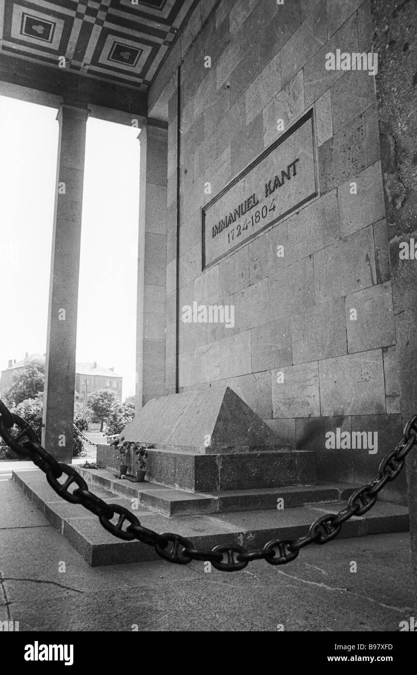 Grave of the great German philosopher Immanuel Kant in Kaliningrad ...