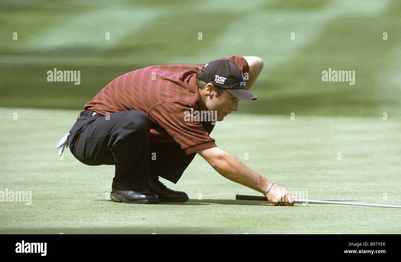Golf player Trevor Immelman at the 2000 BMW Russian Open Stock Photo ...