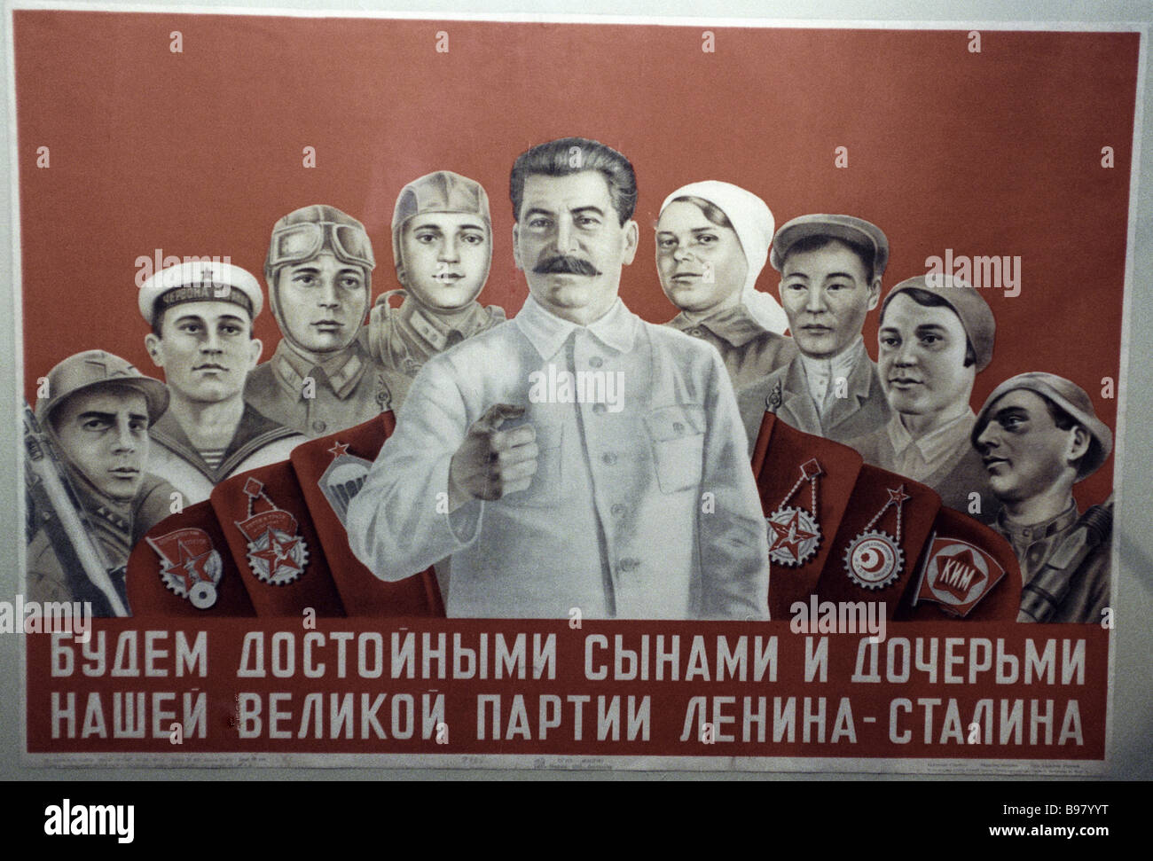 Stalin Poster 1935 Stock Photo - Alamy