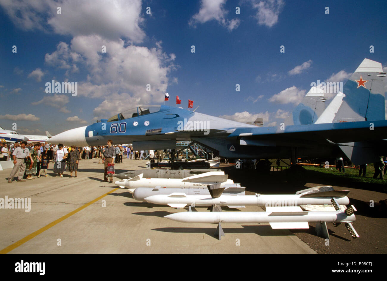 A Su 30 Flanker C air superiority fighter with installed canards and ...