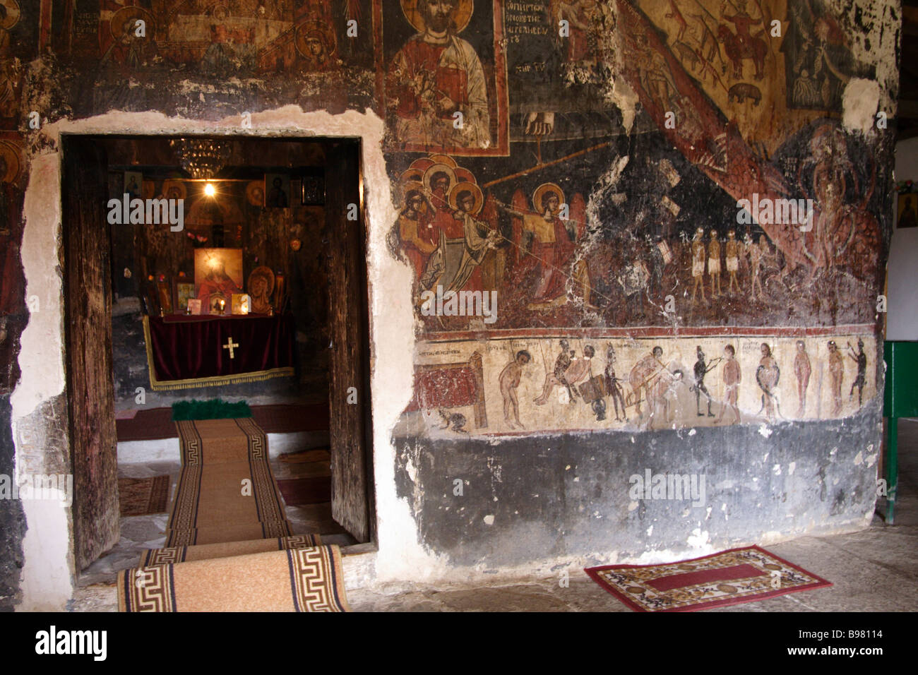 St Risto church Interior 13th century Albanian Orthodox church Icons ...