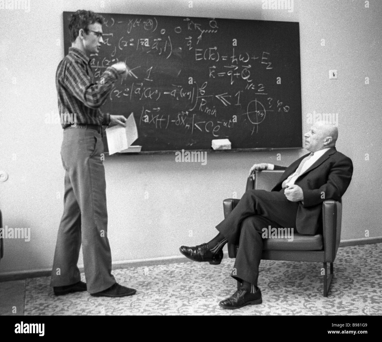 Professor Alexander Davydov right and his student Valery Pisarenko PhD ...