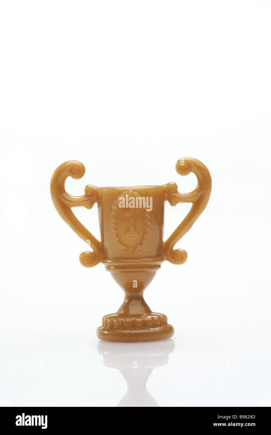 Trophy over white background Stock Photo - Alamy