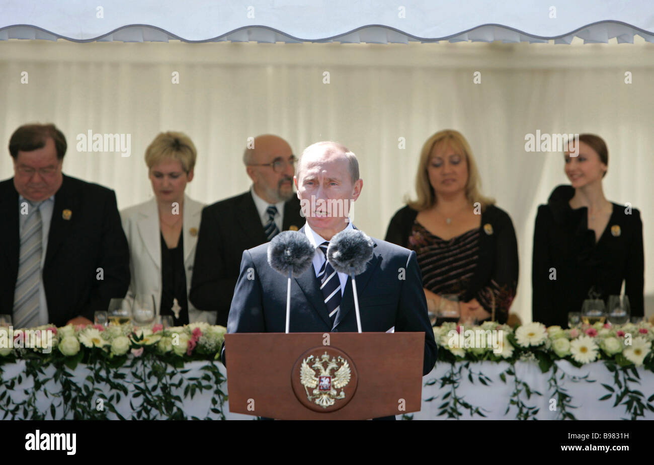 Russian President Vladimir Putin in the Moscow Kremlin after presenting ...