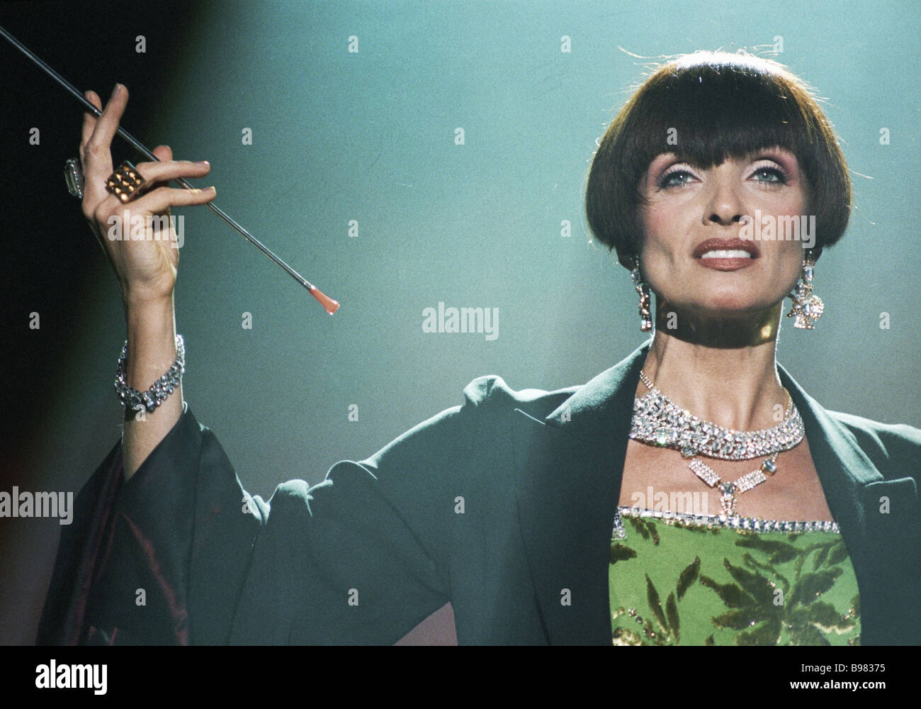 Pop singer Laima Vaikule in the show Tango Laima Stock Photo - Alamy