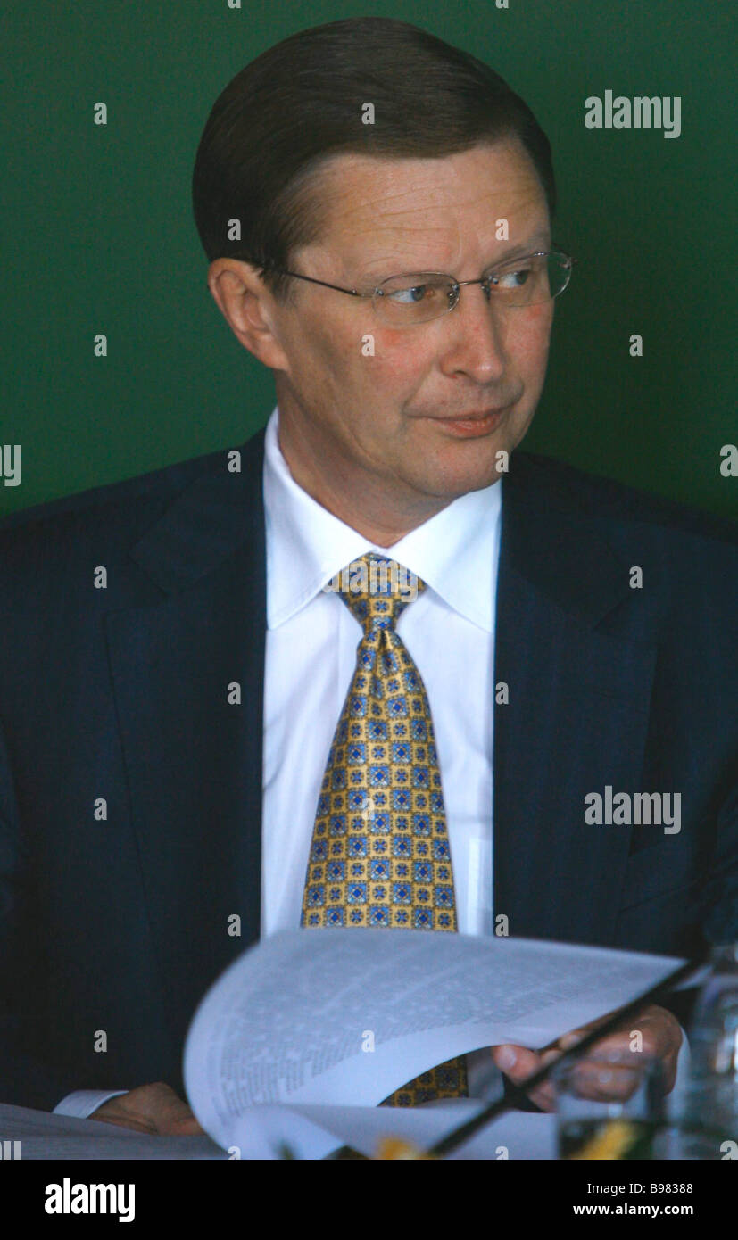 Russia s First Deputy Prime Minister Sergei Ivanov attends All Russian ...