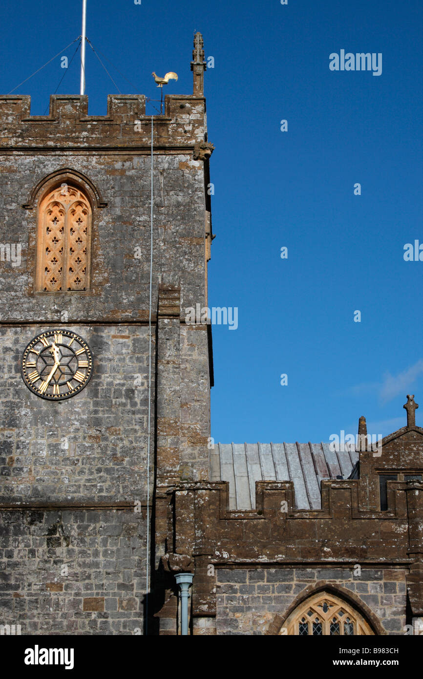 St Mary's Chard Somerset UK architectural detail of church tower and ...