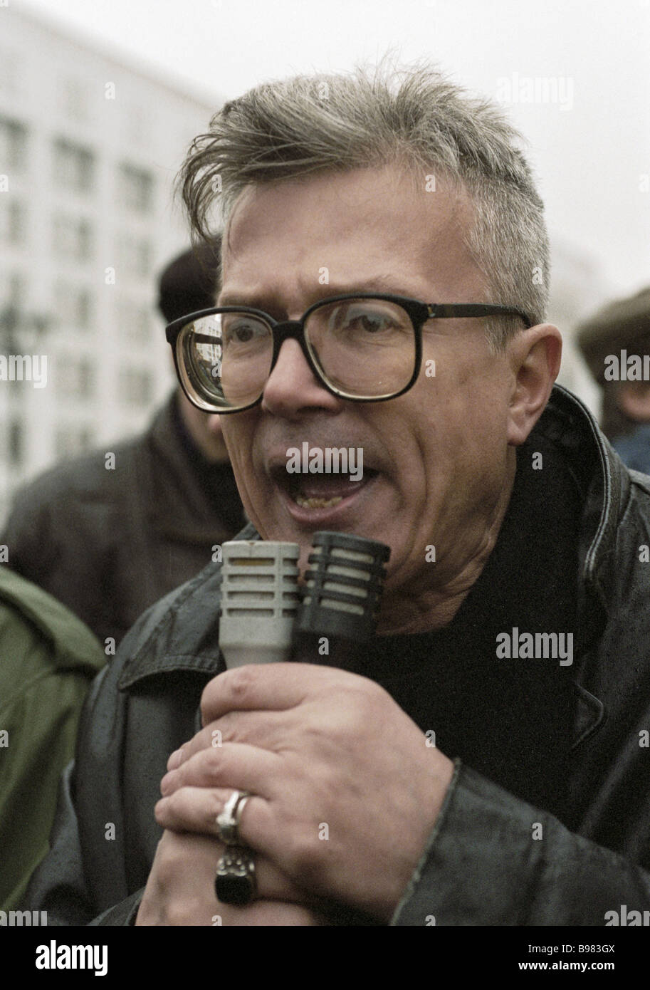Eduard Limonov leader of the National Bolshevik Party at an all Russian ...