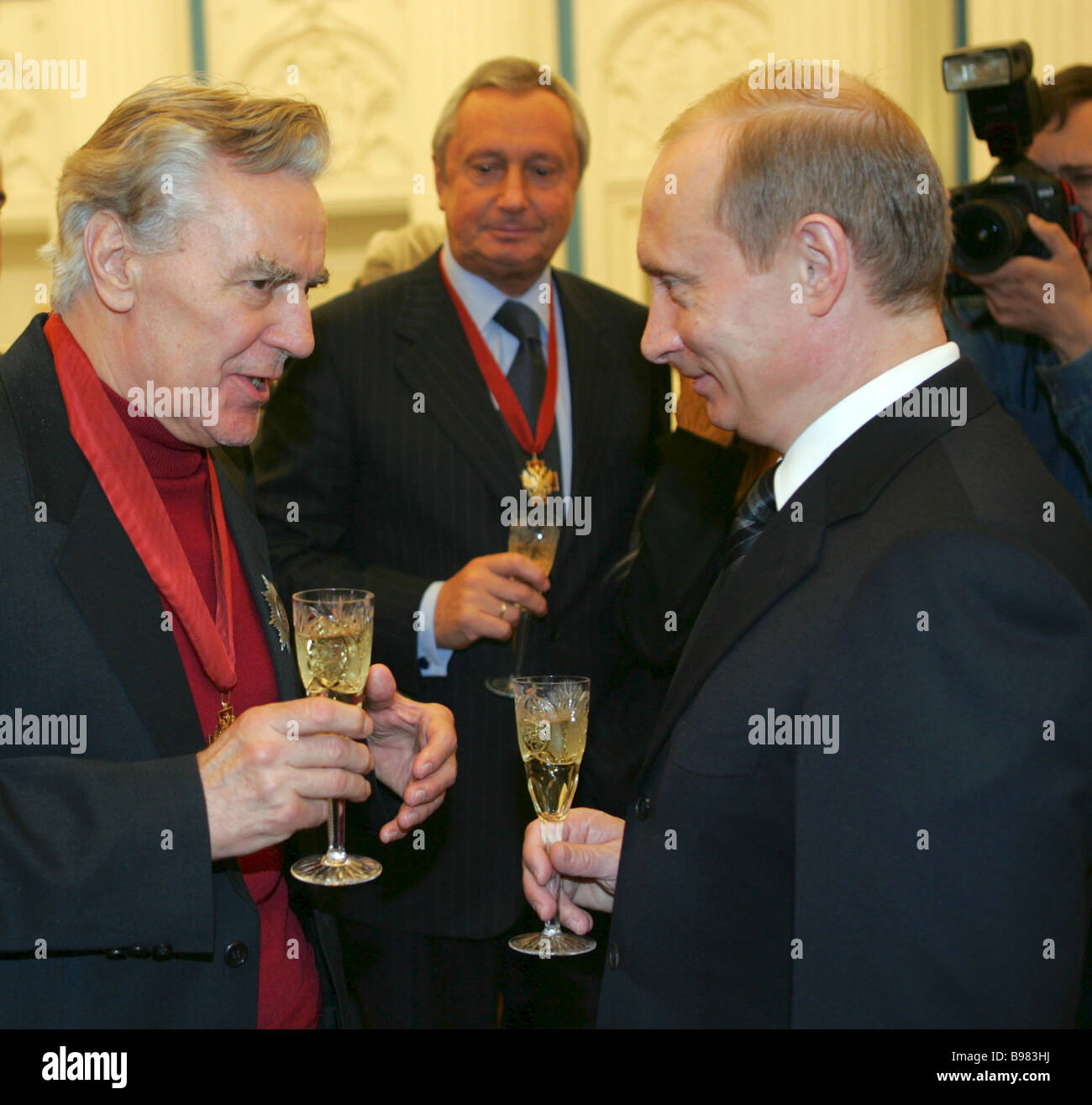 Right to left Russia s President Vladimir Putin Vitali Ignatenko ITAR ...