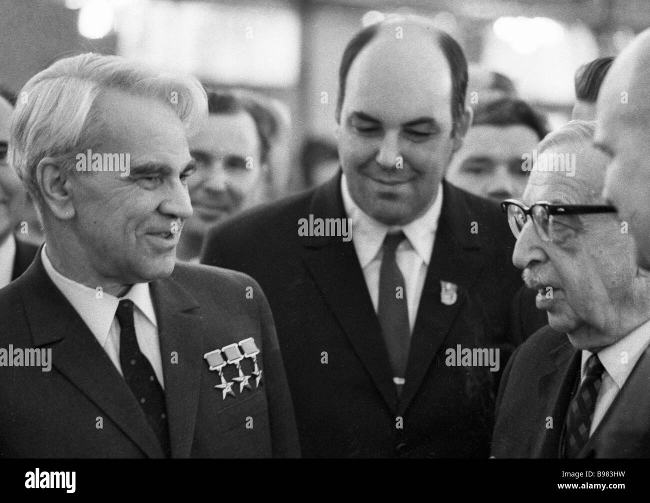 Mstislav Keldysh USSR Academy of Sciences President left Pyotr Kapitsa ...