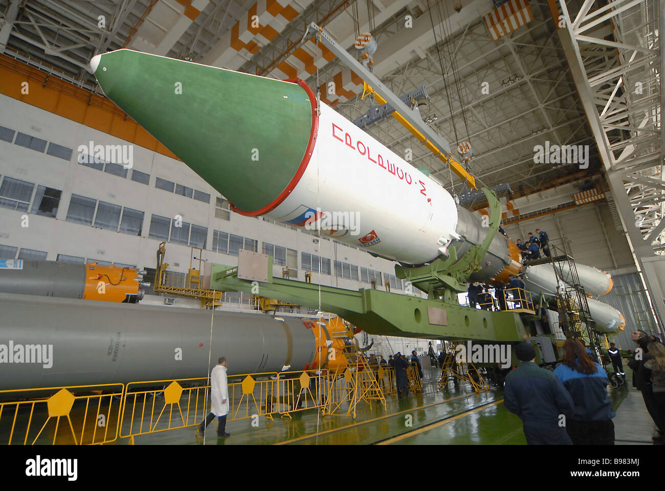 The orbiter processing facility of area 112 at the Baikonur Cosmodrome ...