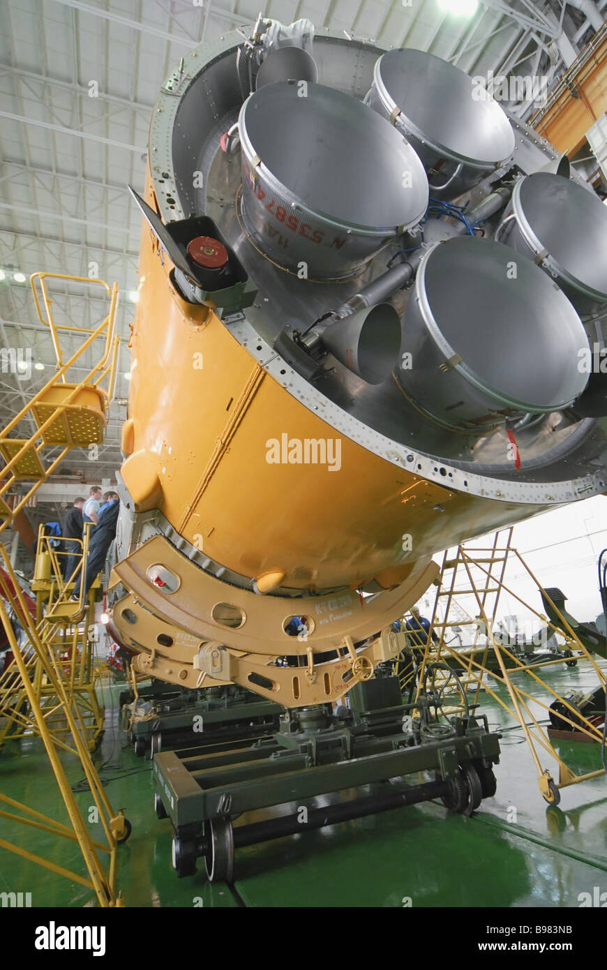 The orbiter processing facility of area 112 at the Baikonur Cosmodrome ...