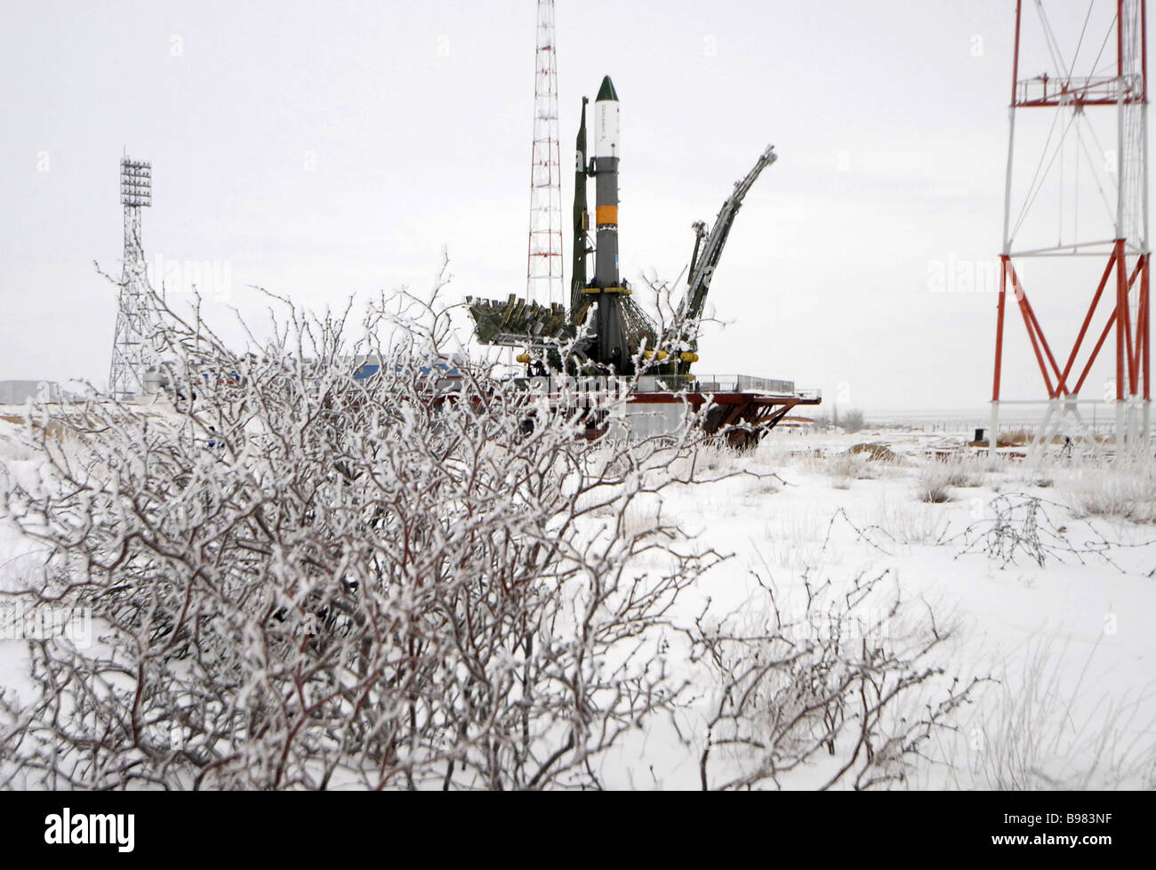 Soyuz U rocket and Progress M 63 cargo vehicle were transported from ...