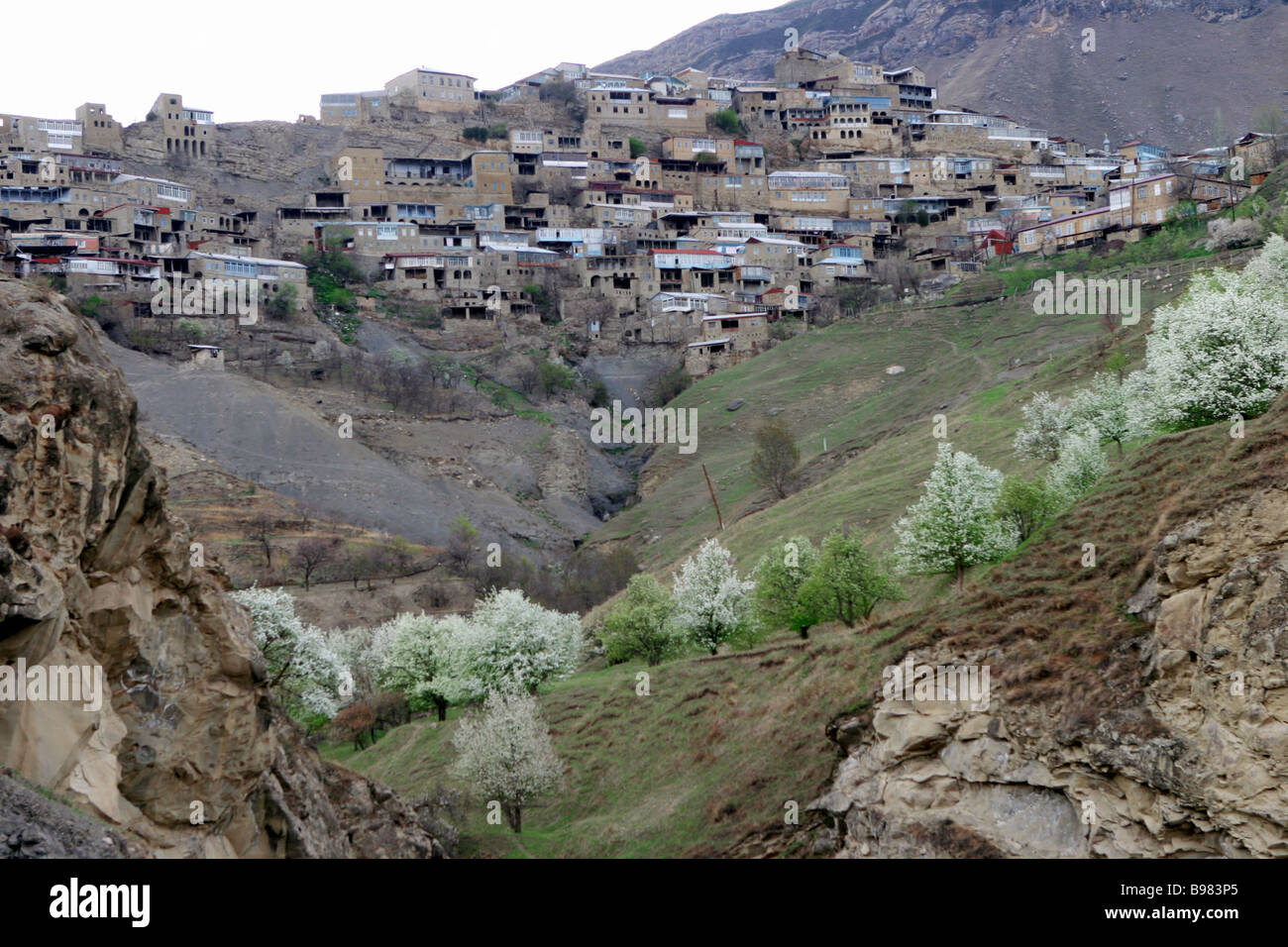 The mountain village of Chokh Stock Photo - Alamy