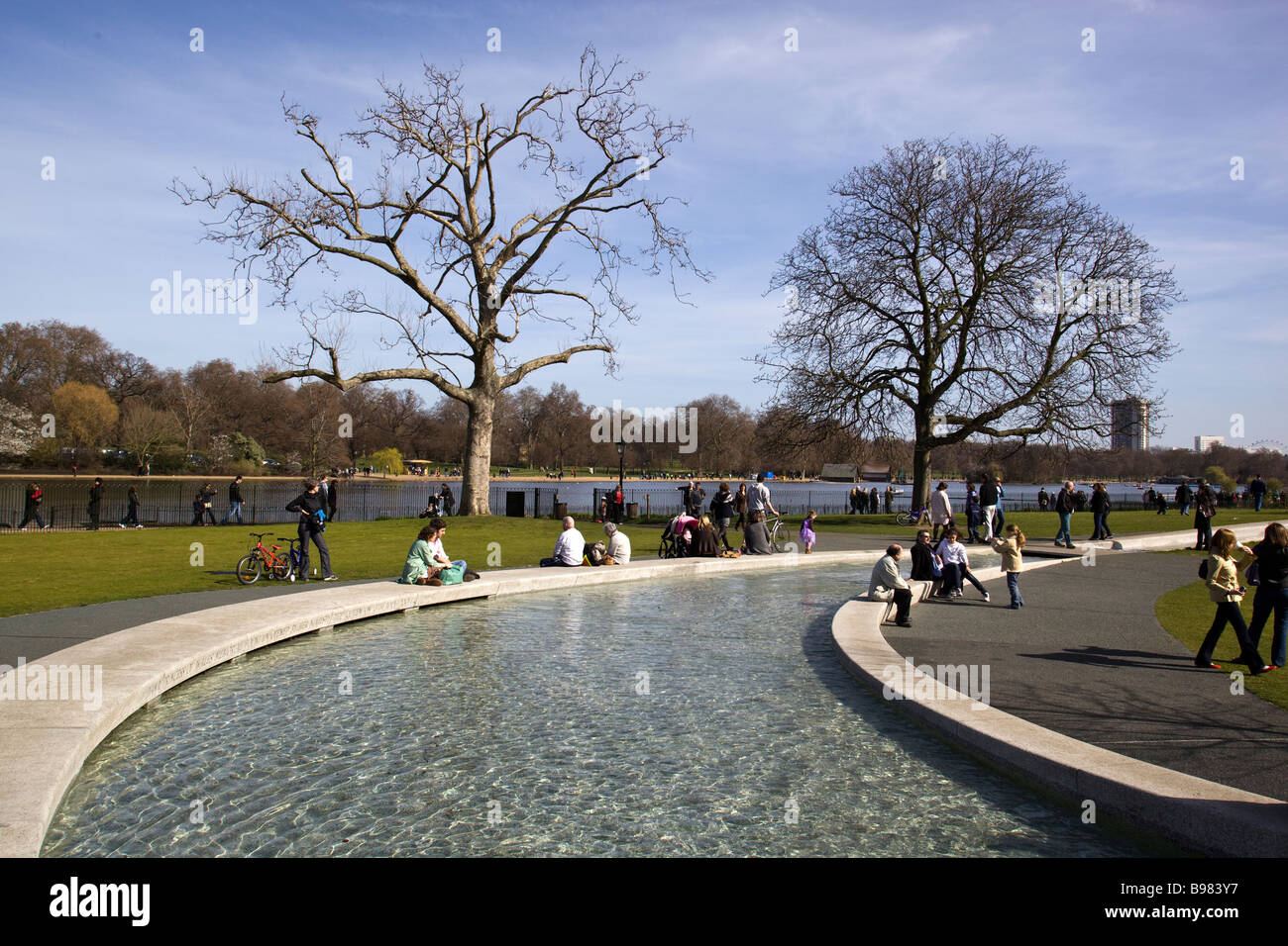 Diana, Princess of Wales Memorial Fountain Hyde Park London UK Stock ...