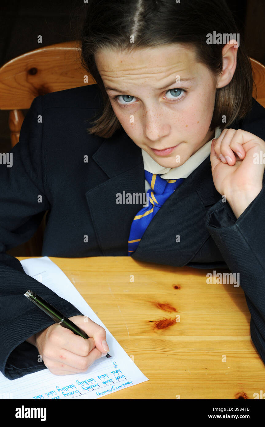 close up portrait of girl at school Stock Photo - Alamy