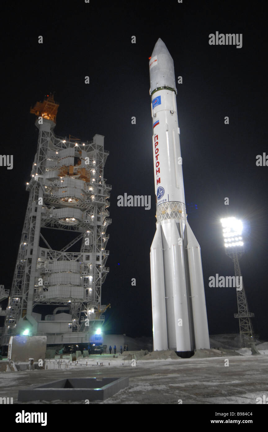 A Proton M launch vehicle with a Briz M booster and the Russian ...