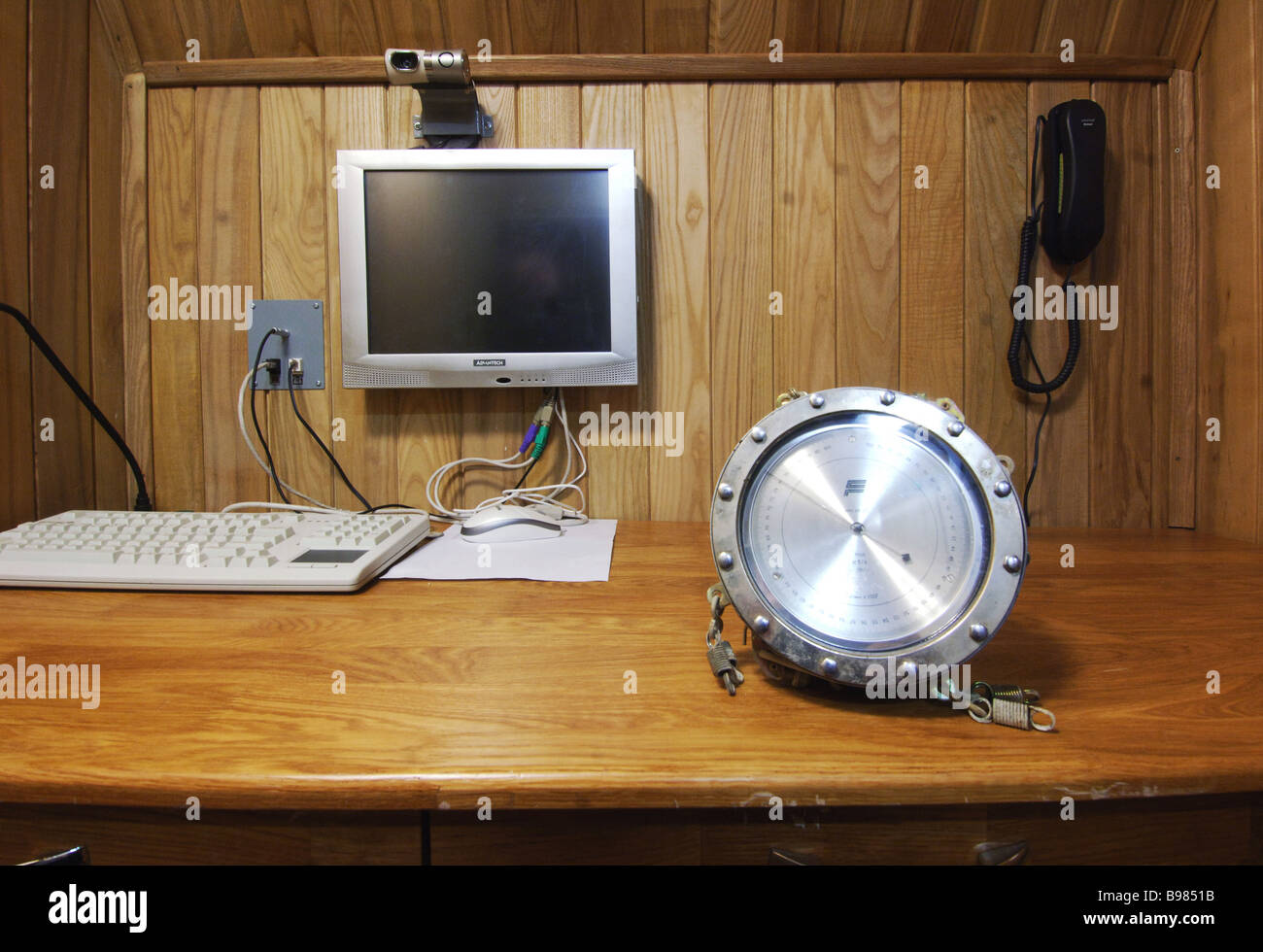Main control panel Martian spaceship simulator Stock Photo - Alamy