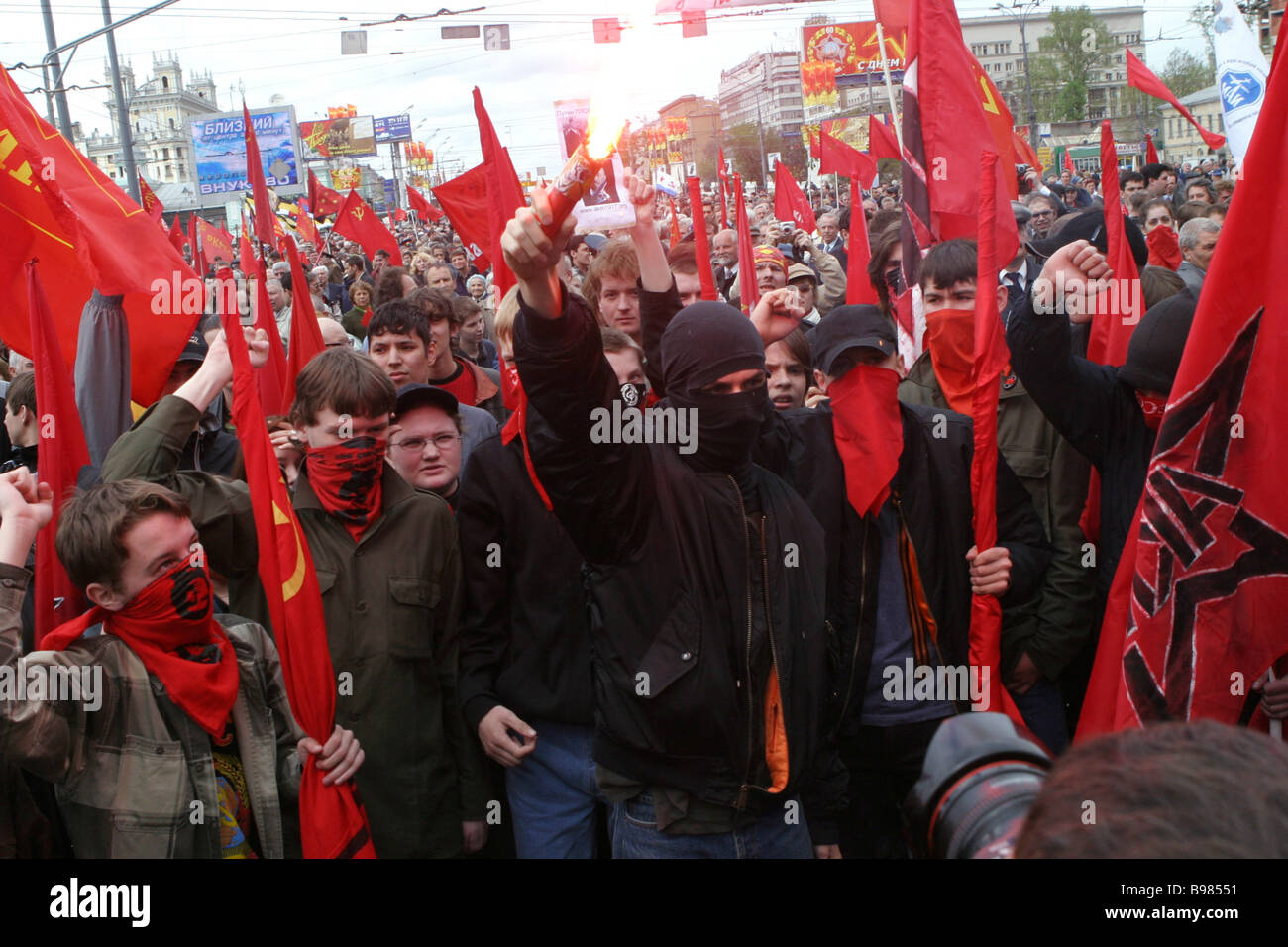 Left wing political parties and organizations V E Day rally Stock Photo ...