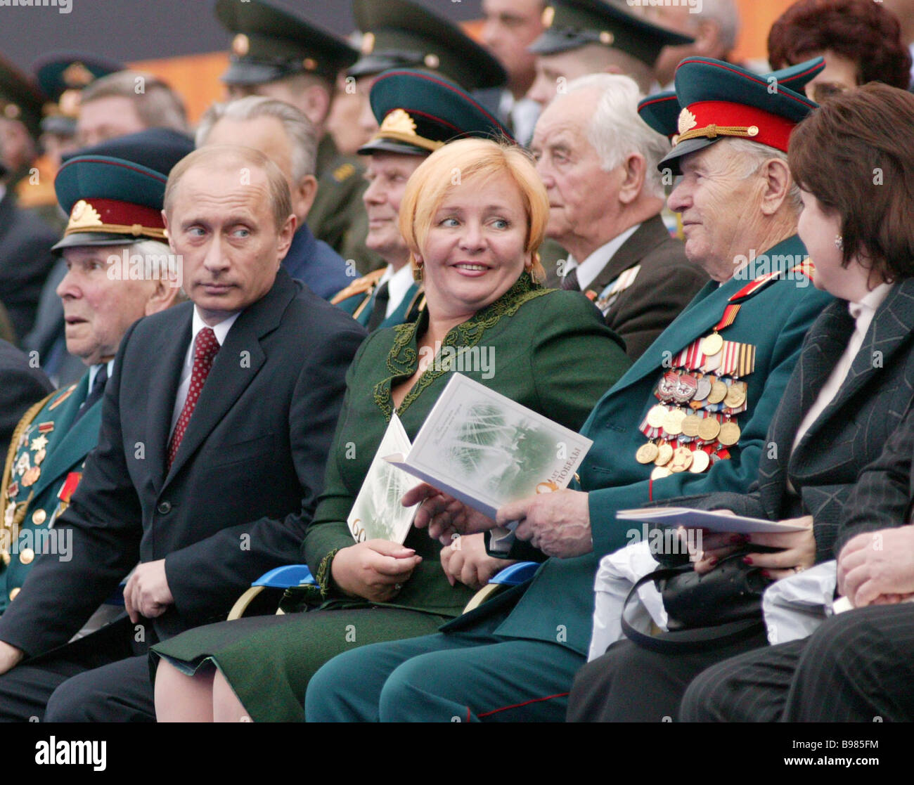 Russia s President Vladimir Putin and Ludmilla his wife during the ...