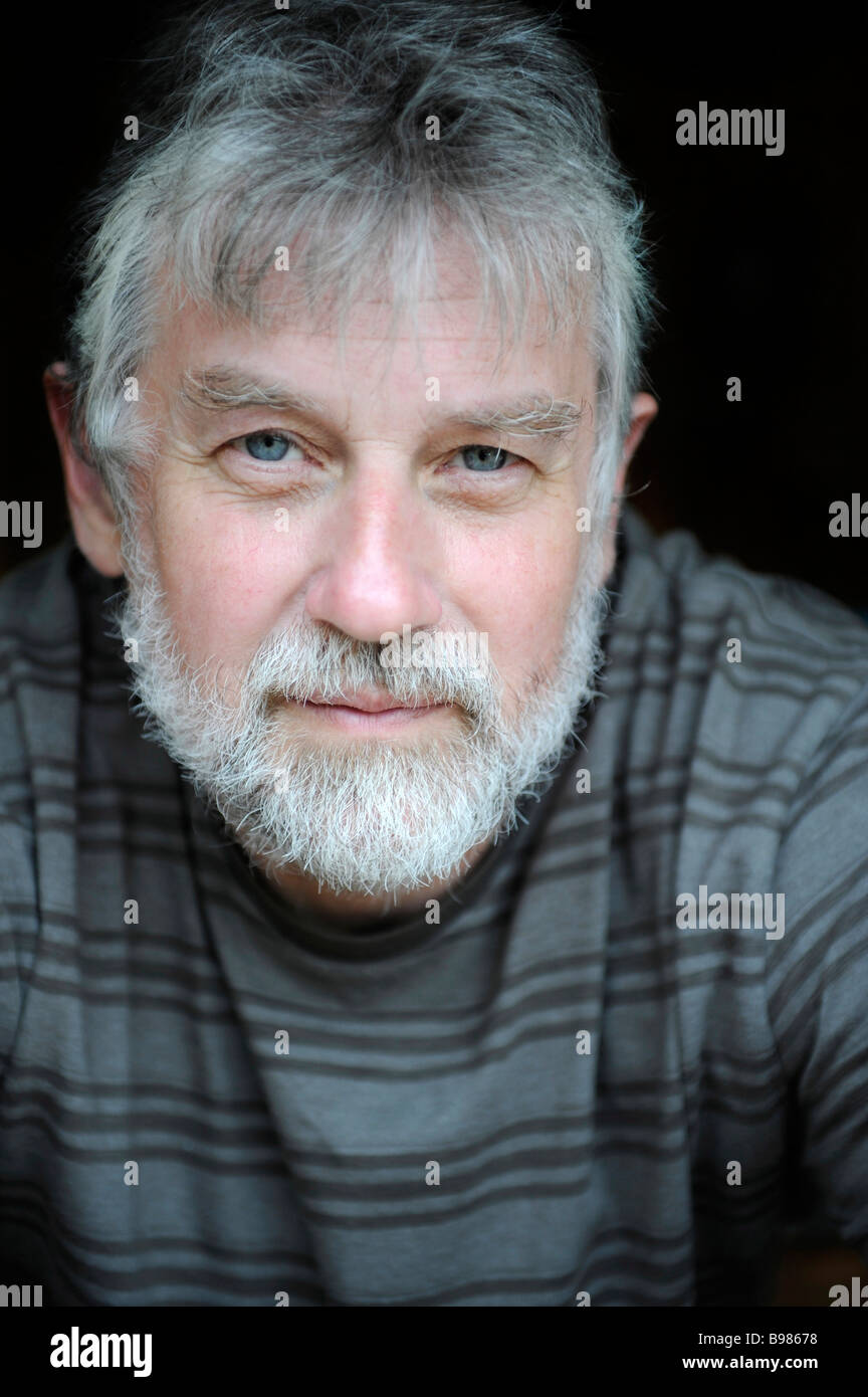 artist mike bernard in his studio nr Combe Martin Stock Photo - Alamy