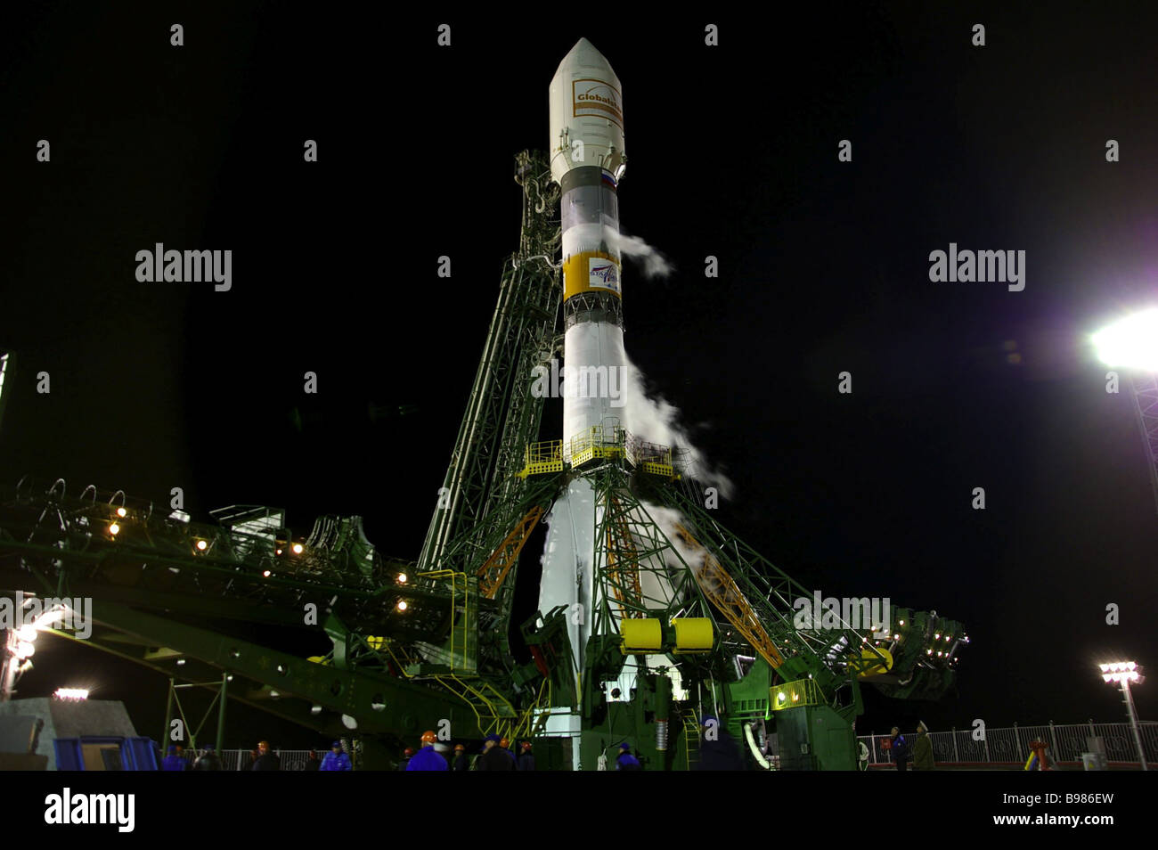 The Soyuz FG space rocket with four Globalstar satellites was launched ...