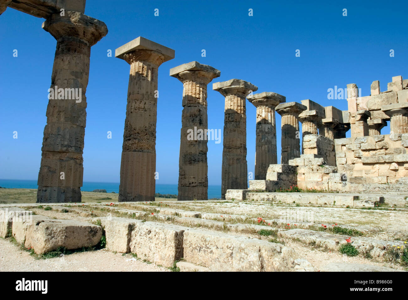 Eastern temple complex Selinus Greek temple E of Hera Aphrodite 5th ...