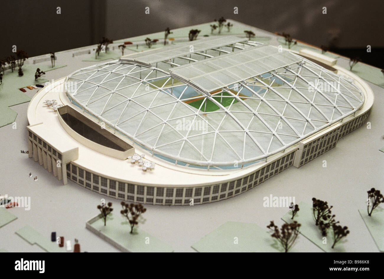 Dynamo stadium reconstruction mock up Stock Photo - Alamy