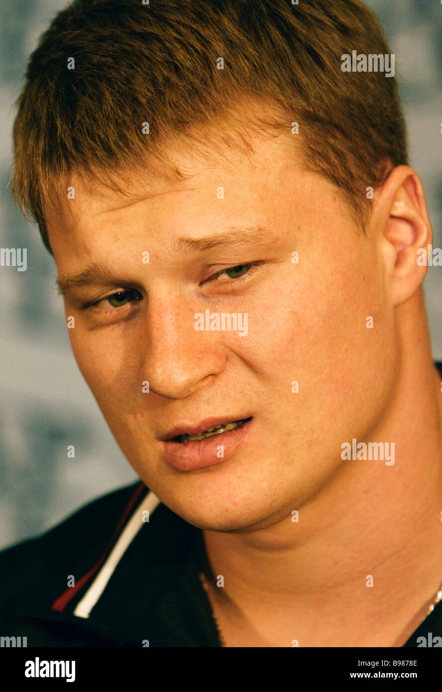 Alexander Povetkin participant in the Boxing Show 2 attends news ...