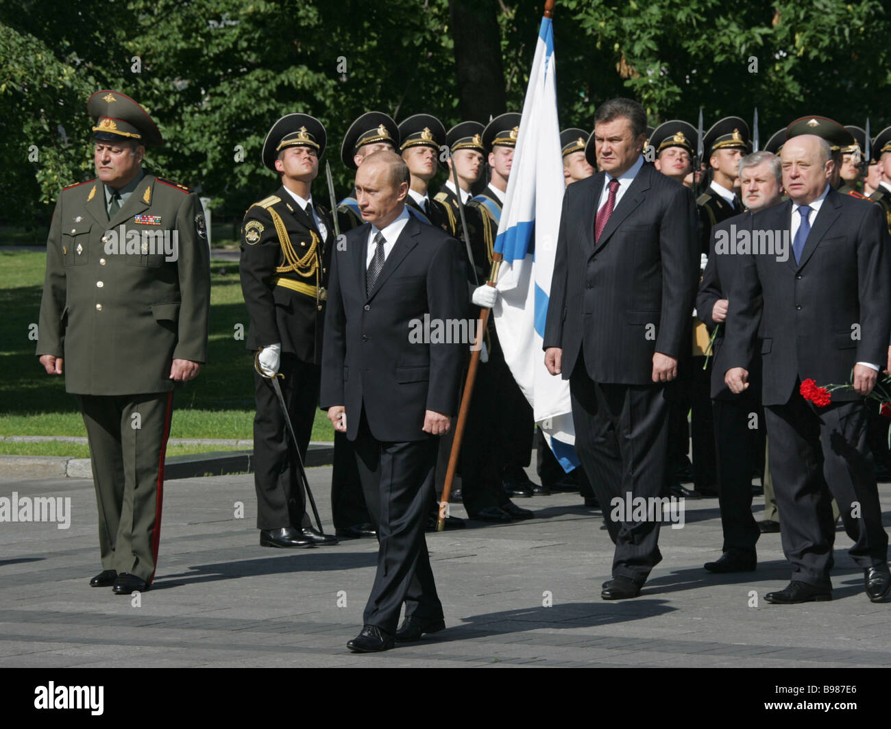 From left to right Russian Prime Minister Mikhail Fradkov Speaker of ...