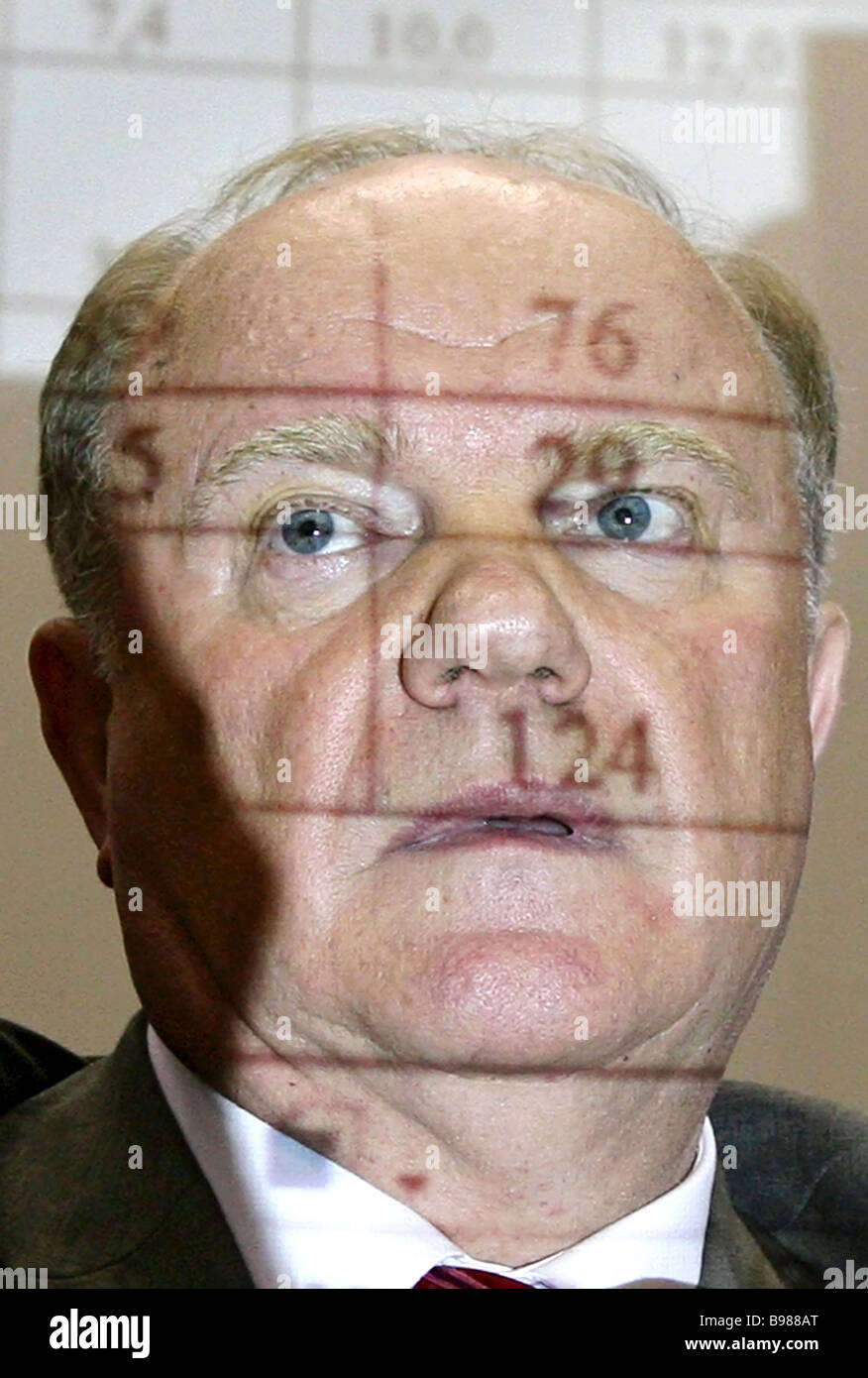 Gennady Zyuganov the leader of the Communist Party of the Russian ...