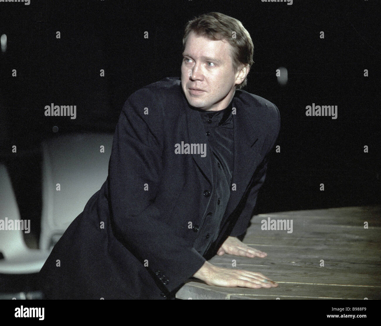 Actor Yevgeni Mironov as Hamlet in a scene from William Shakespeare ...