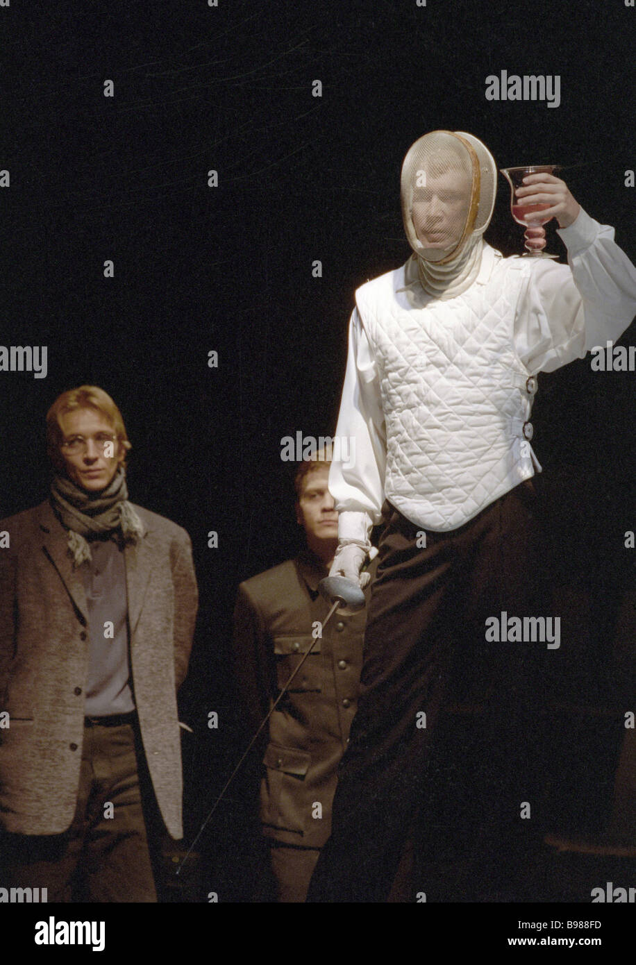 Actor Yevgeni Mironov as Hamlet in a scene from William Shakespeare ...
