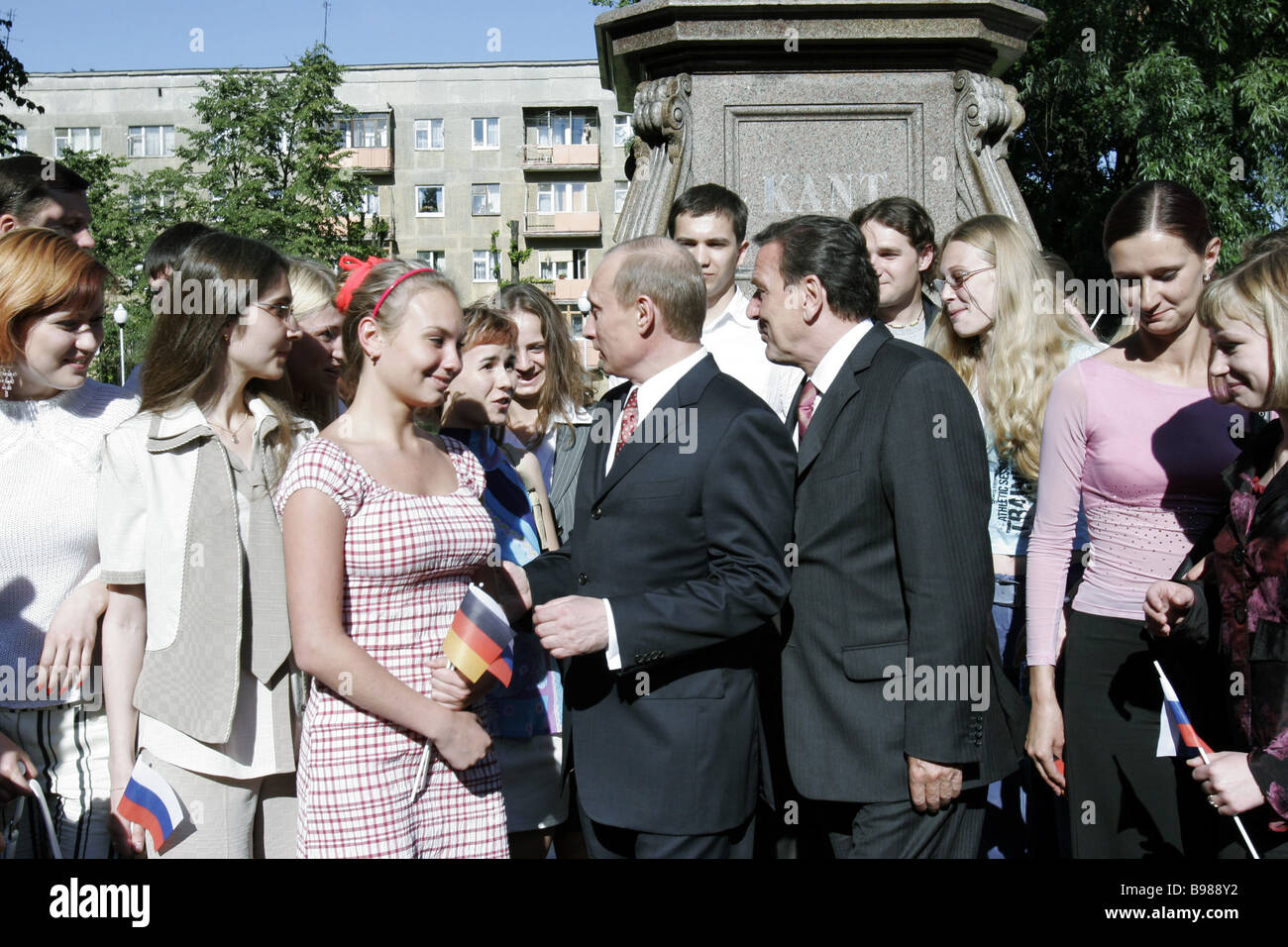 German Chancellor Gerhard Schroeder and Russian President Vladimir ...