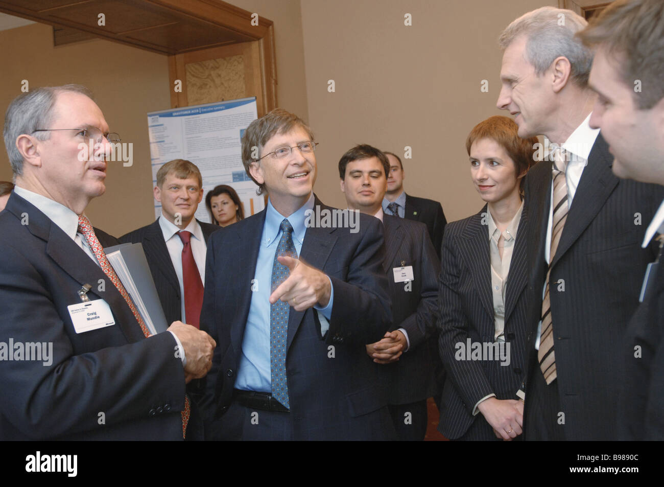 From left to right in the foreground Craig Mundie Microsoft Chief ...