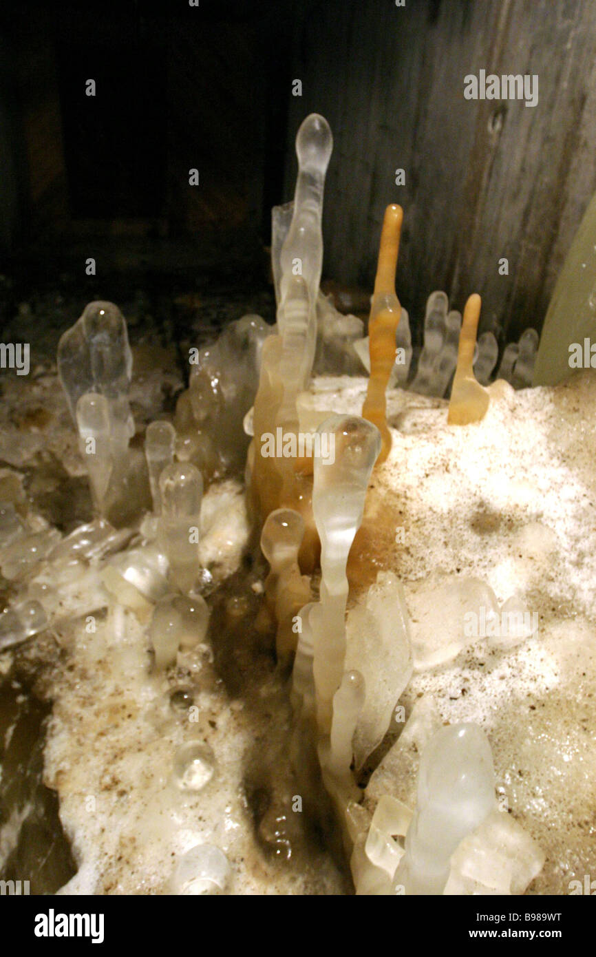 The frozen ice laid deposits formed during the melting of the upper ...