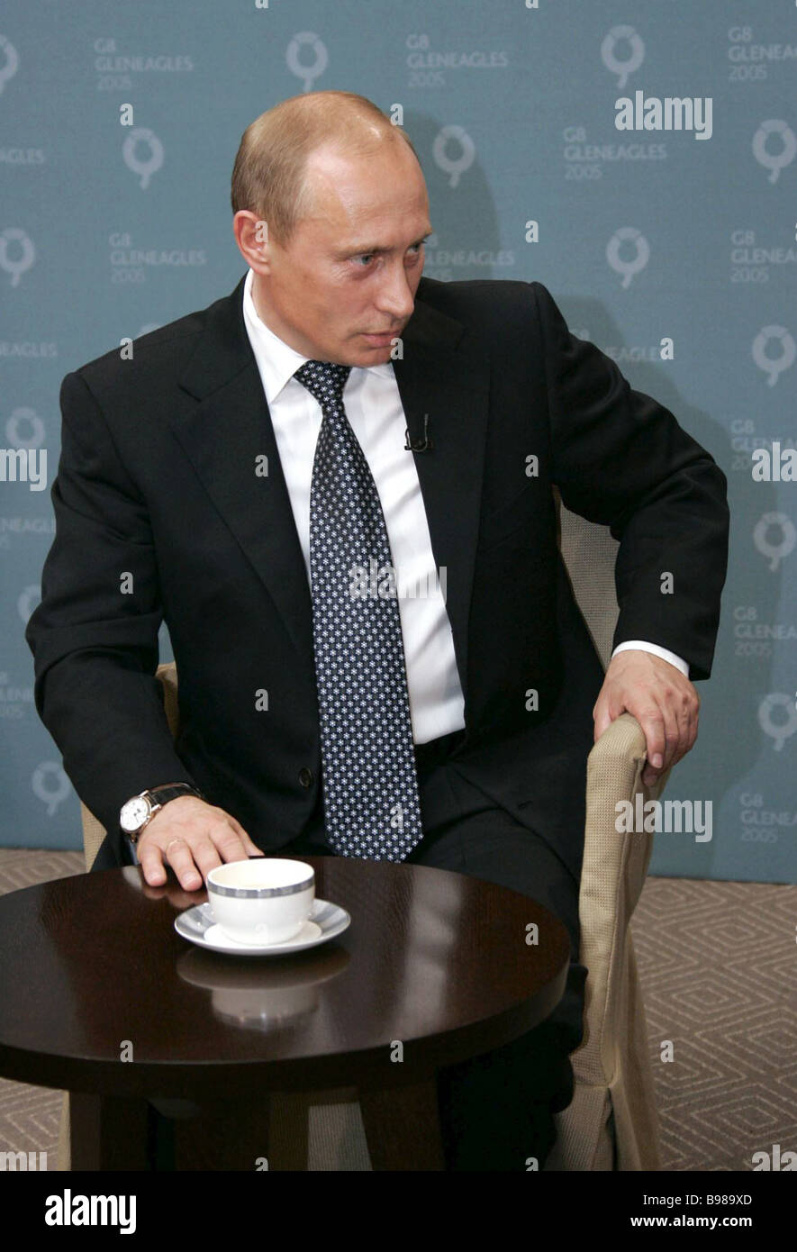 G8 summit in Scotland UK Russian President Vladimir Putin at a press ...