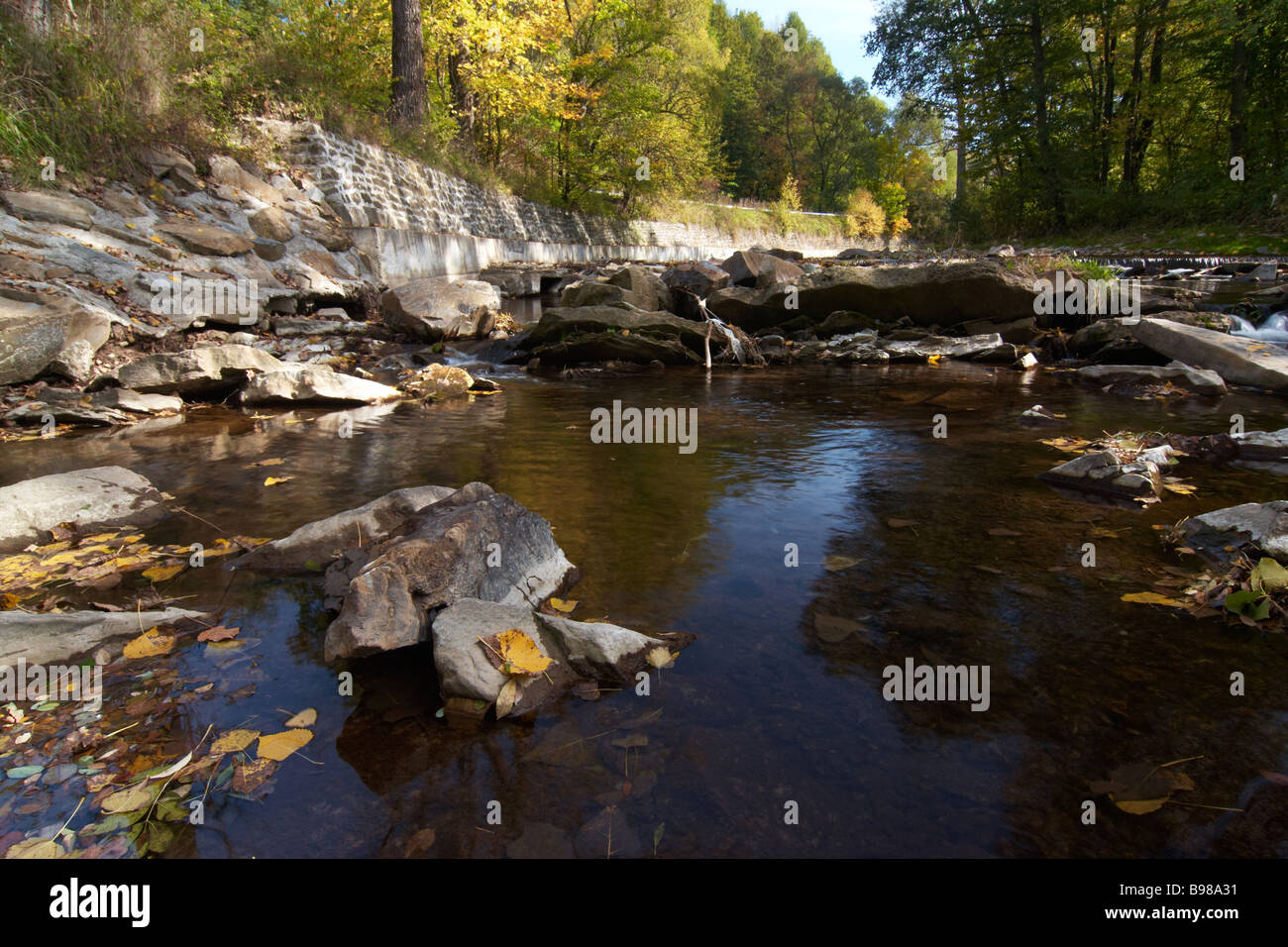Autumn Color on Mountain Stream Stock Photo - Alamy