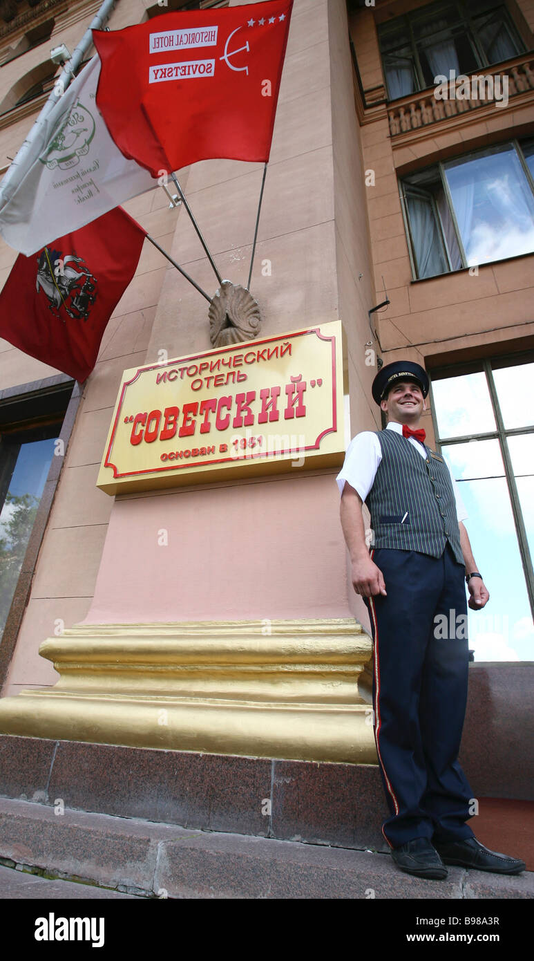 The Sovetsky Soviet Hotel on Leningradsky Prospekt in Moscow Stock ...