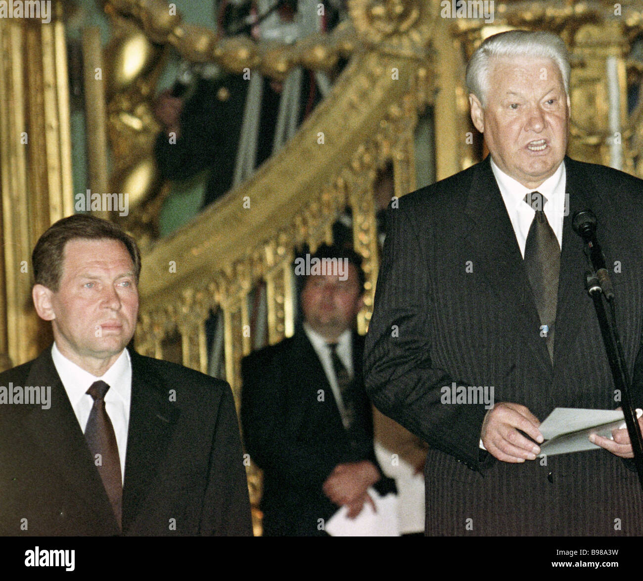 St Petersburg Mayor Vladimir Yakovlev left and Russian President Boris ...