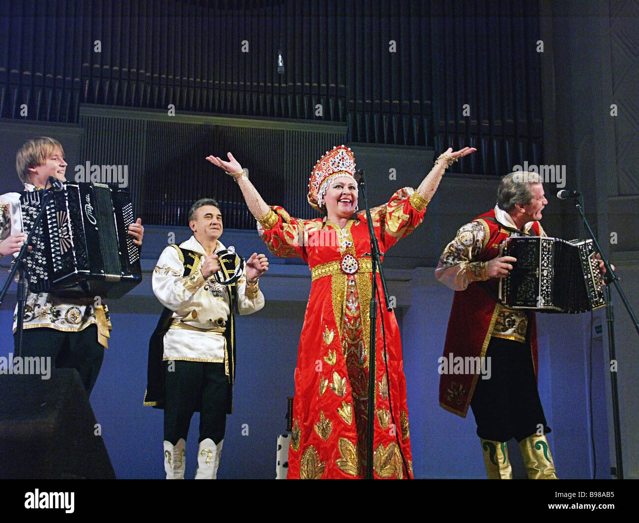 The folk group Rossy at the festival Accordion is the Soul of Russia ...