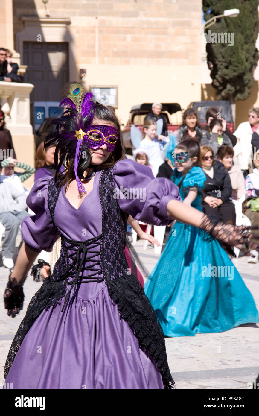 Girl Dancing in Carnival Costume. Marsaxlokk, Malta Stock Photo - Alamy