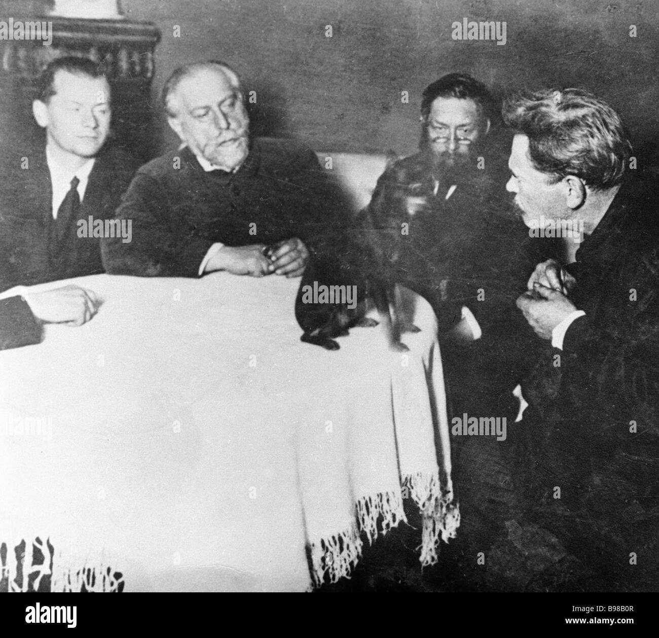 A famous tamer Vladimir Leonidovich Durov first from right ...