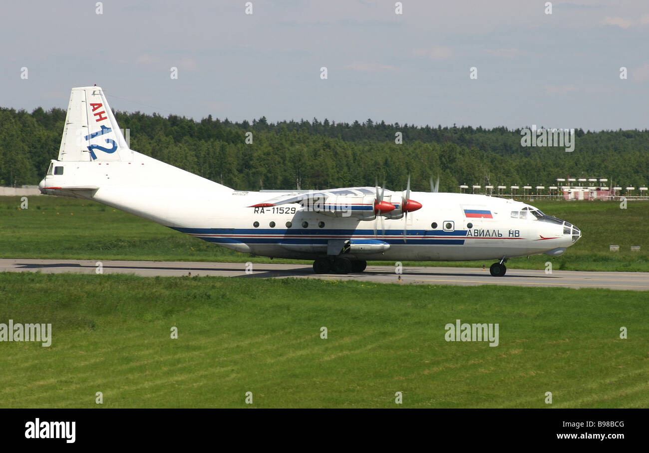 An Antonov An 12 Cub airplane Stock Photo - Alamy